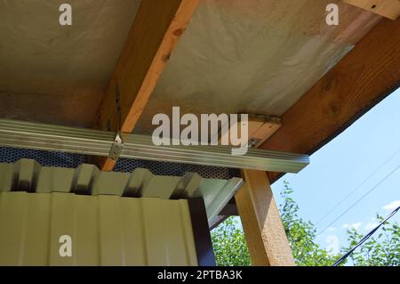 The design of the metal profile for the attaching drywall Stock Photo ...