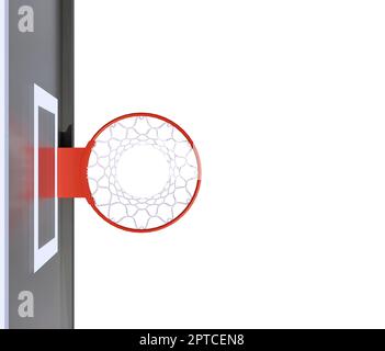 Basketball hoop on white background, top view.3d render Stock Photo - Alamy