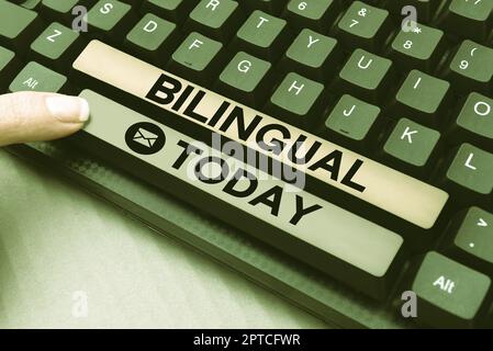 Conceptual display Bilingual. Business idea digital database containing ...