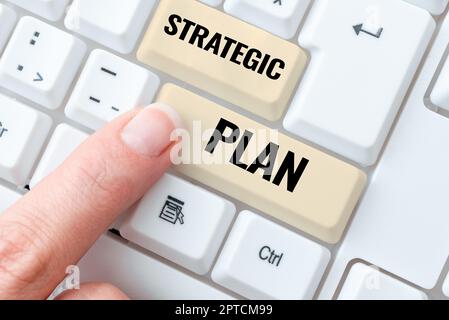 Handwriting text Strategic Plan. Concept meaning the leadership and ...