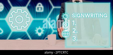 Sign displaying Signwriting. Internet Concept any type of clear ...