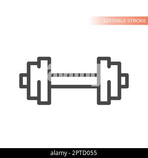 exercise with dumbbell line icon vector illustration Stock Vector Image ...