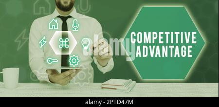 Text sign showing Competitive Advantage. Conceptual photo owning ...
