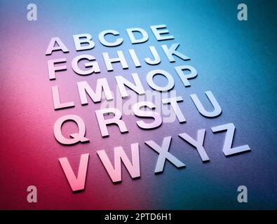 Alphabet made with solid letters. Education background symbol Stock ...