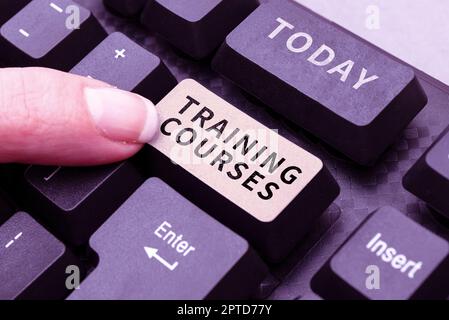 Inspiration showing sign Training Courses, Business approach lessons to ...