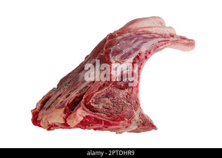 Raw fresh deer ribs isolated on white background Stock Photo - Alamy