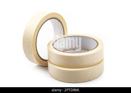 Rolls of beige adhesive Tapes over bright background Stock Photo - Alamy