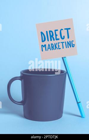 Conceptual caption Direct Marketing. Business overview business of ...