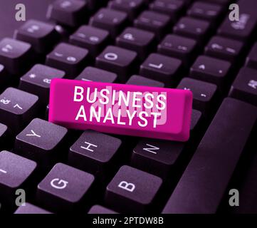 Text showing inspiration Business Analyst, Business showcase someone ...