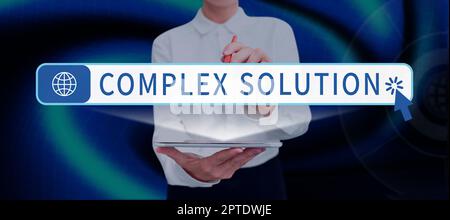 Conceptual caption Complex Solution, Word Written on significant ideas ...