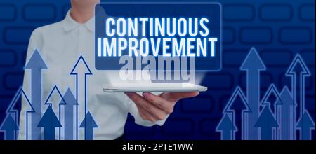 Inspiration showing sign Continuous Improvement, Word Written on making ...