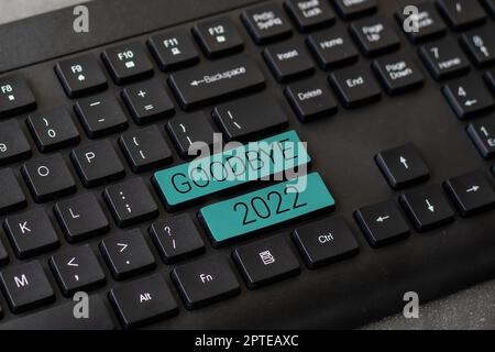 Inspiration showing sign Goodbye 2023, Word for Merry Christmas ...