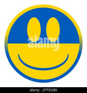 A glum smile face button isolated on a white background Stock Photo - Alamy
