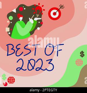 Text sign showing Best Of 2023. Conceptual photo great and marvelous ...