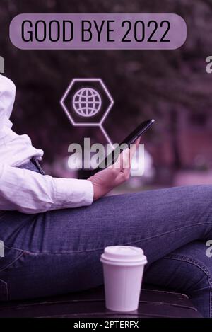 Writing displaying text Goodbye 2023, Business idea Merry Christmas ...