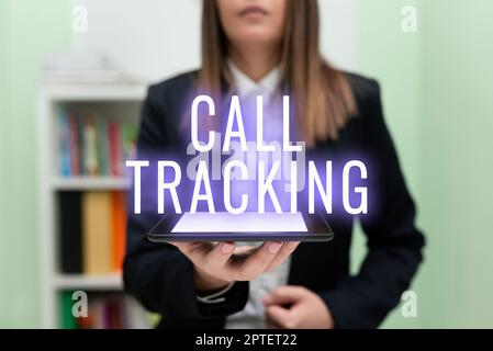 Conceptual display Call Tracking. Business approach Organic search ...