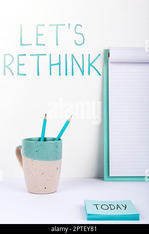Handwriting text Let S Rethink. Business overview an Afterthought To ...