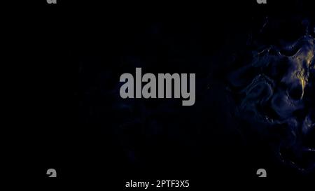 dark blue - yellow bio shapes forms - abstract 3D illustration Stock ...