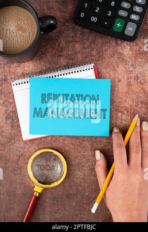 Handwriting text Reputation Management. Word for Influence and Control ...