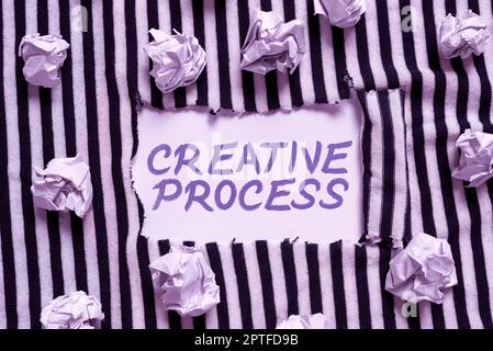 Conceptual display Creative Process. Word Written on connecting ideas ...