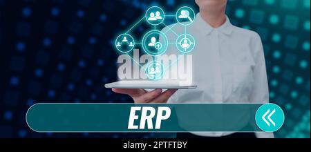 Conceptual display Erp, Internet Concept enterprise resource planning centralized database for ...