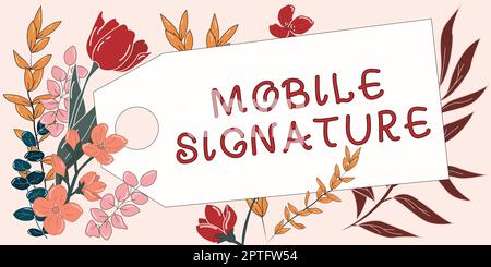 Handwriting text Mobile Signature. Business idea methodology that ...