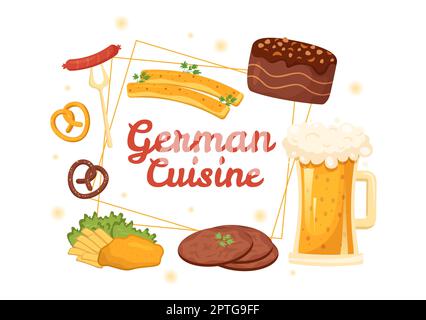 German Food Restaurant with Collection of Delicious Cuisine Traditional ...