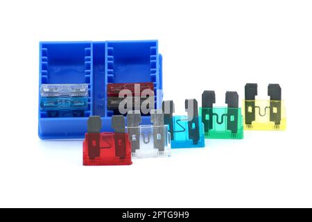 Blade-type automotive fuses with open circuit used to protect the ...
