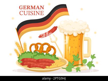 German Food Restaurant with Collection of Delicious Cuisine Traditional ...