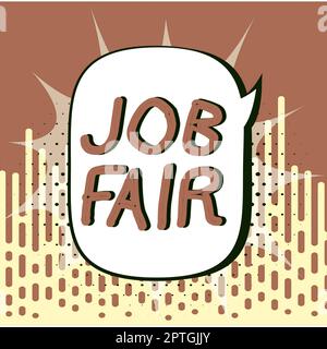 Text sign showing Job Fair. Business concept An event where a person ...
