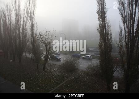 Extremely bad weather in European city Stock Photo - Alamy