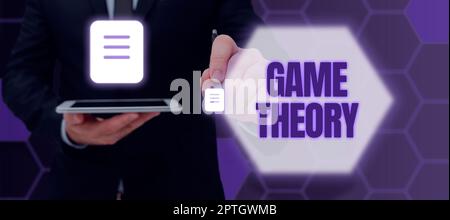 Conceptual caption Game Theory, Word Written on branch of mathematics ...