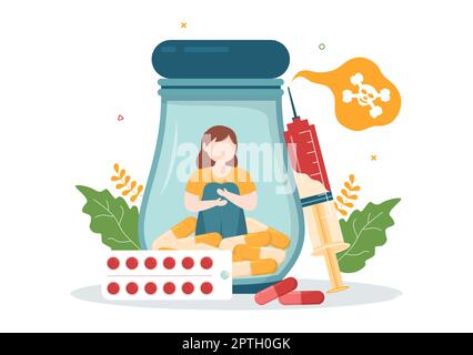 Rehabilitation Flat Cartoon Hand Drawn Templates Illustration with ...