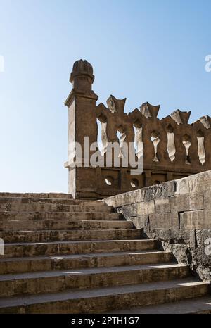Stairs leading to the roof of the oldest mosque in Cairo, Egypt Stock ...