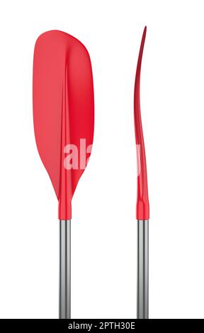 Front and side view of asymmetrical kayak paddle blade Stock Photo - Alamy