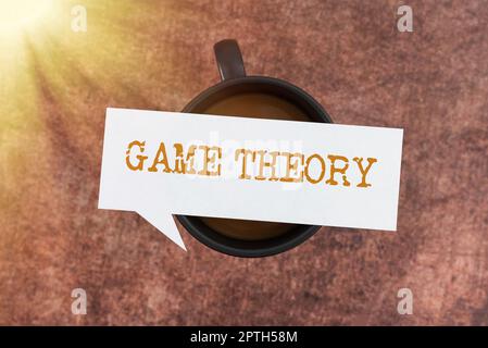 Text caption presenting Game Theory. Internet Concept branch of ...