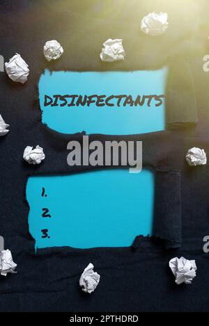 Text sign showing Sanitizer. Business photo showcasing liquid or gel ...