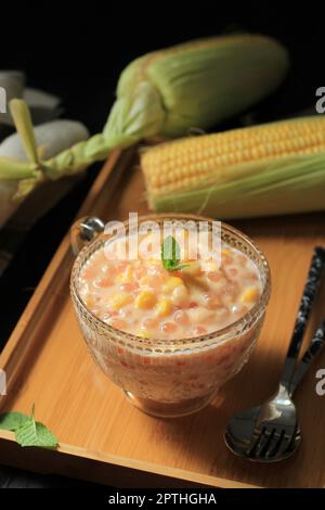 Bubur Jagung Mutiara, Indonesian Traditional Porridge. Made of Corn ...