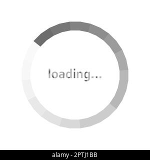 Circle scale download status, download progress on white background ...