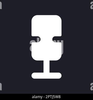 Microphone dark mode glyph ui icon Stock Vector Image & Art - Alamy