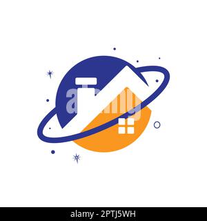 Home planet vector logo design template Stock Vector Image & Art - Alamy