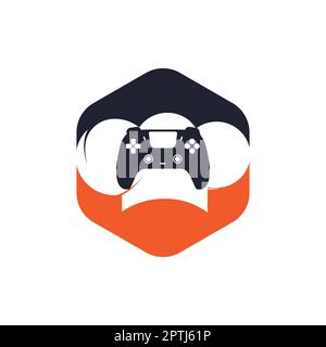 Gamer cafe vector logo design template. Chef hat with game console logo ...