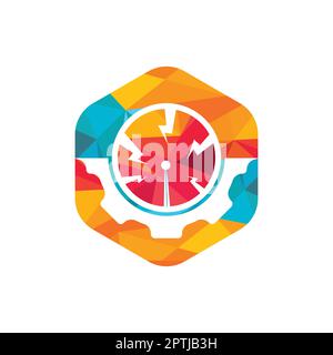 Tech gear logo vector design template. Technology Logo Template Design ...