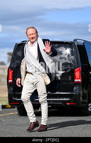 Australian businessman Andrew Twiggy Forrest cuts the ribbon during the ...