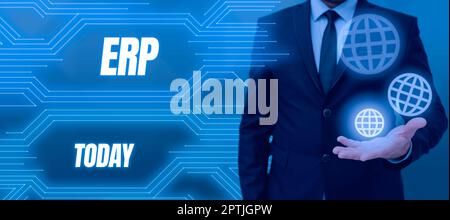 Inspiration showing sign Erp, Internet Concept enterprise resource planning centralized database ...