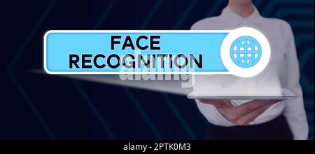 Handwriting text Face Recognition, Business concept ability of a ...