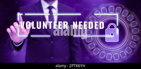 Handwriting text Volunteering. Internet Concept Provide services for no ...