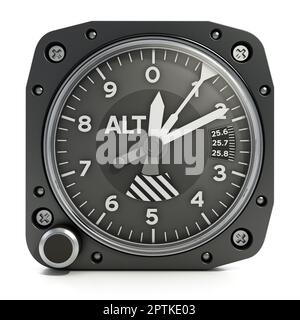 Altimeter isolated on white background. 3D illustration Stock Photo - Alamy