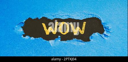 Sign displaying Wow. Word Written on Expressing astonishment and awe ...