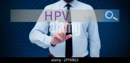Sign displaying Hpv, Concept meaning Group of viruses that affect your ...